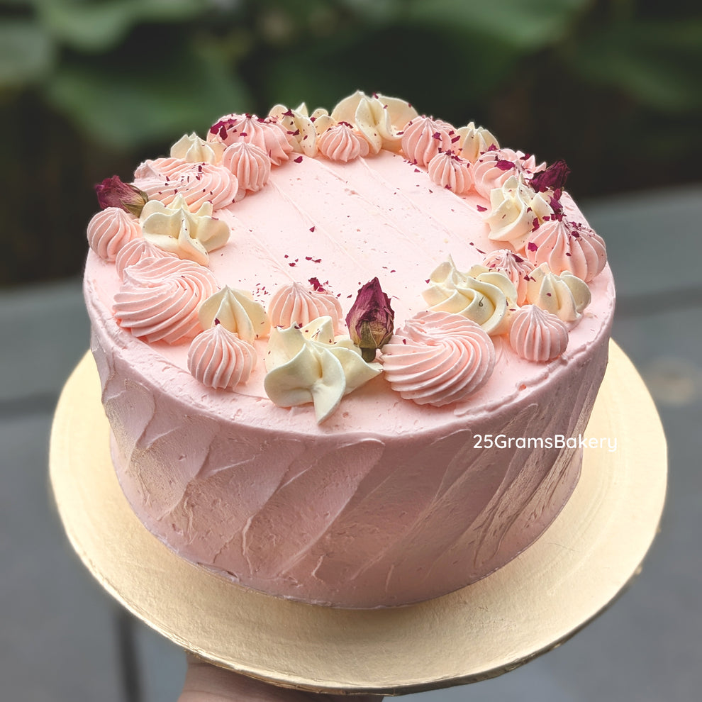 Vegan Lychee Rose Cake *Fruity* – 25Grams Bakery