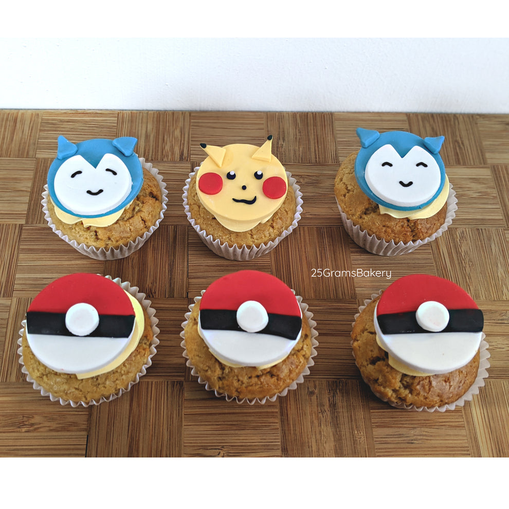 Pokemon Fondant Cupcakes *Vegan options* – 25Grams Bakery